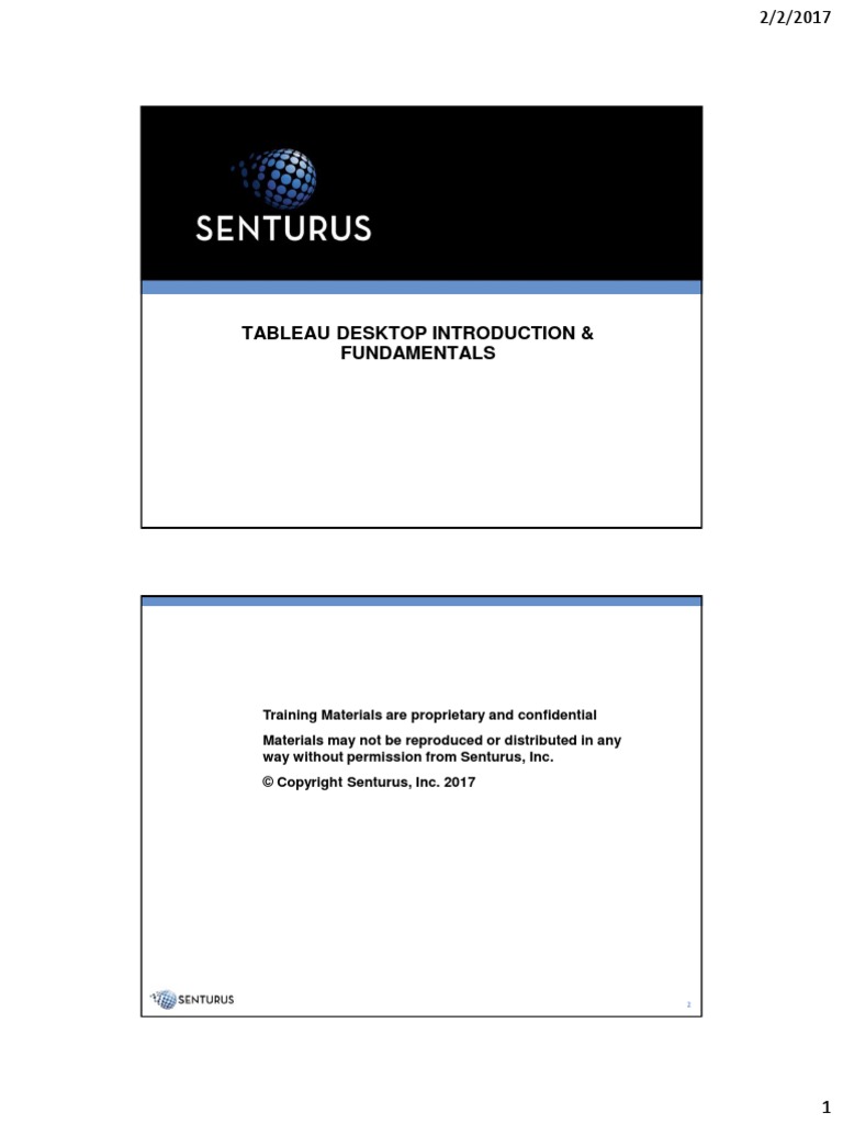 Tableau Desktop Introduction & Fundamentals | PDF | Software | Computing