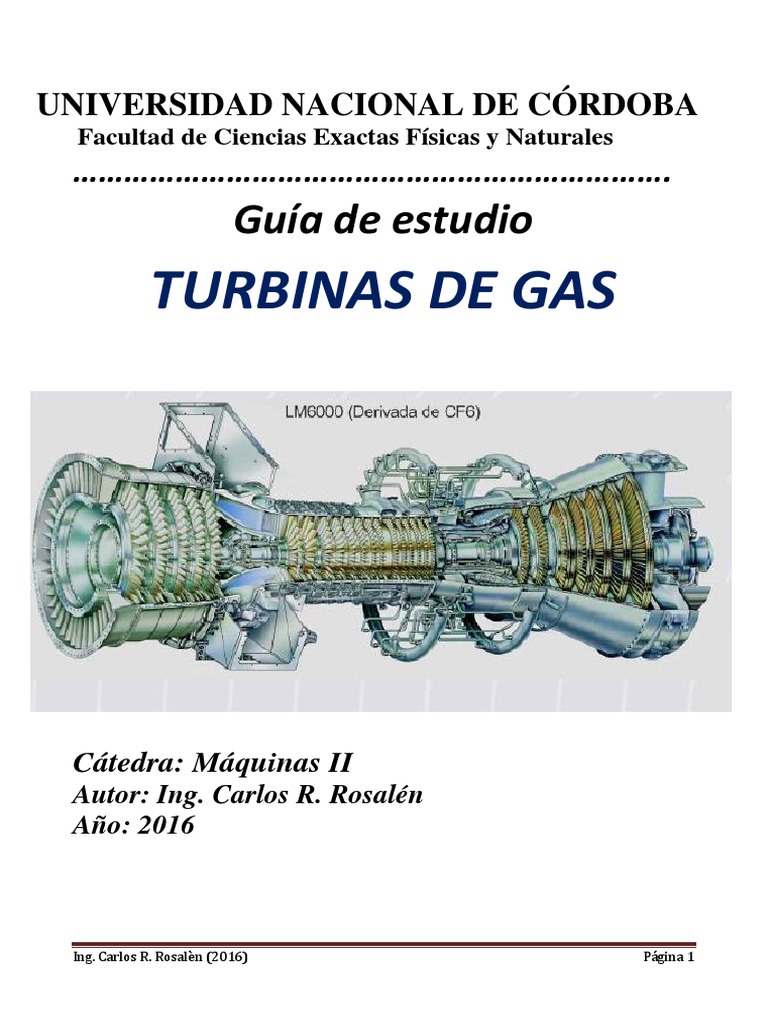 Guía de Estudio: Turbinas de Gas | PDF | Motor de combustión interna | Refrigeración