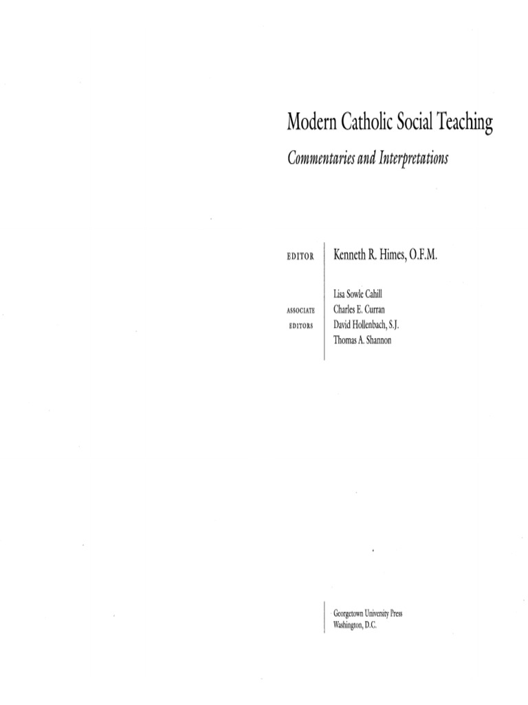 Modern Catholic Social Teaching Kenneth Himes | PDF