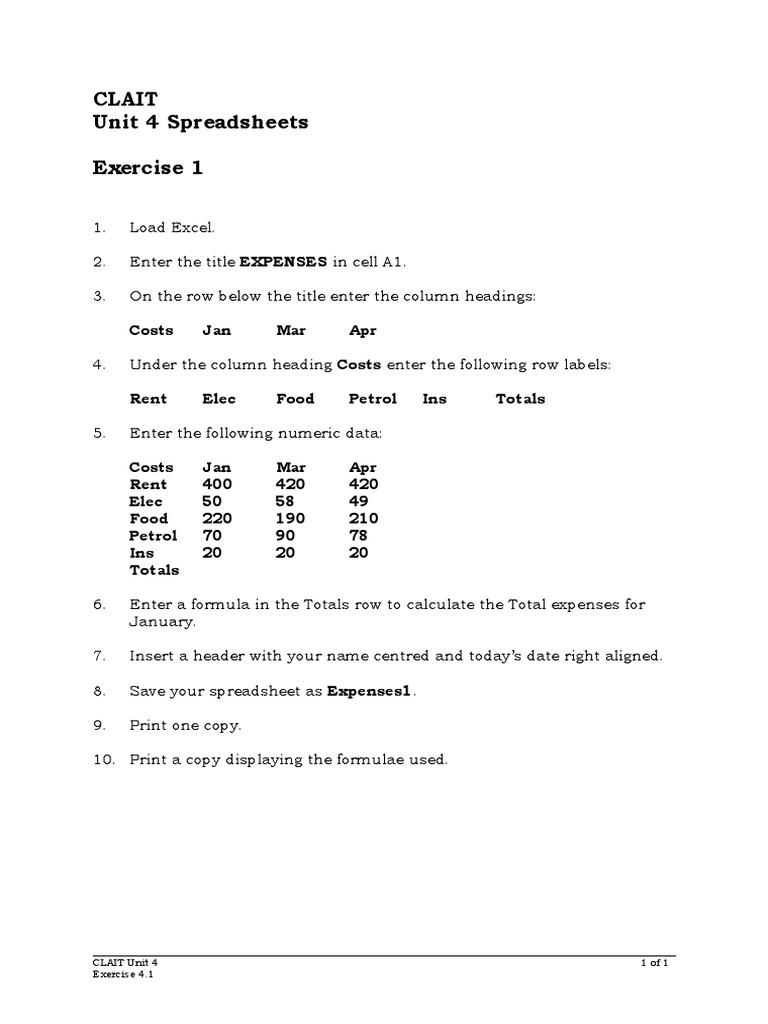 Exercise 4 1 Pdf