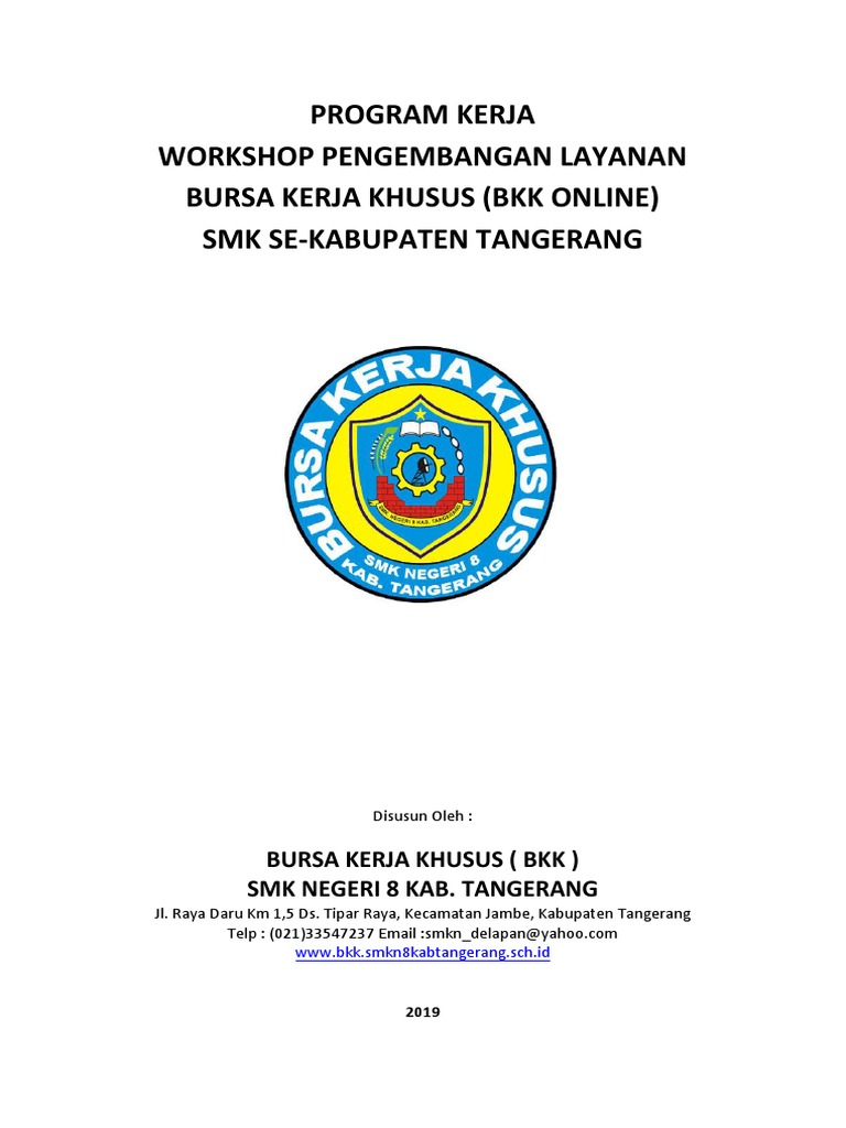 Program Kerja Workshop BKK | PDF