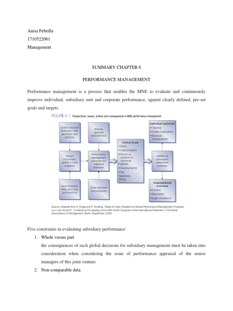 Performance Management in MNEs | PDF | Performance Appraisal ...