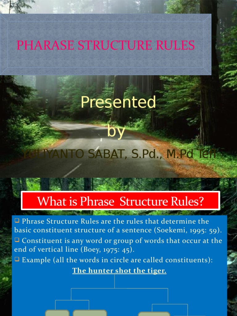 Phrase Structure Rules | PDF | Phrase | Philology