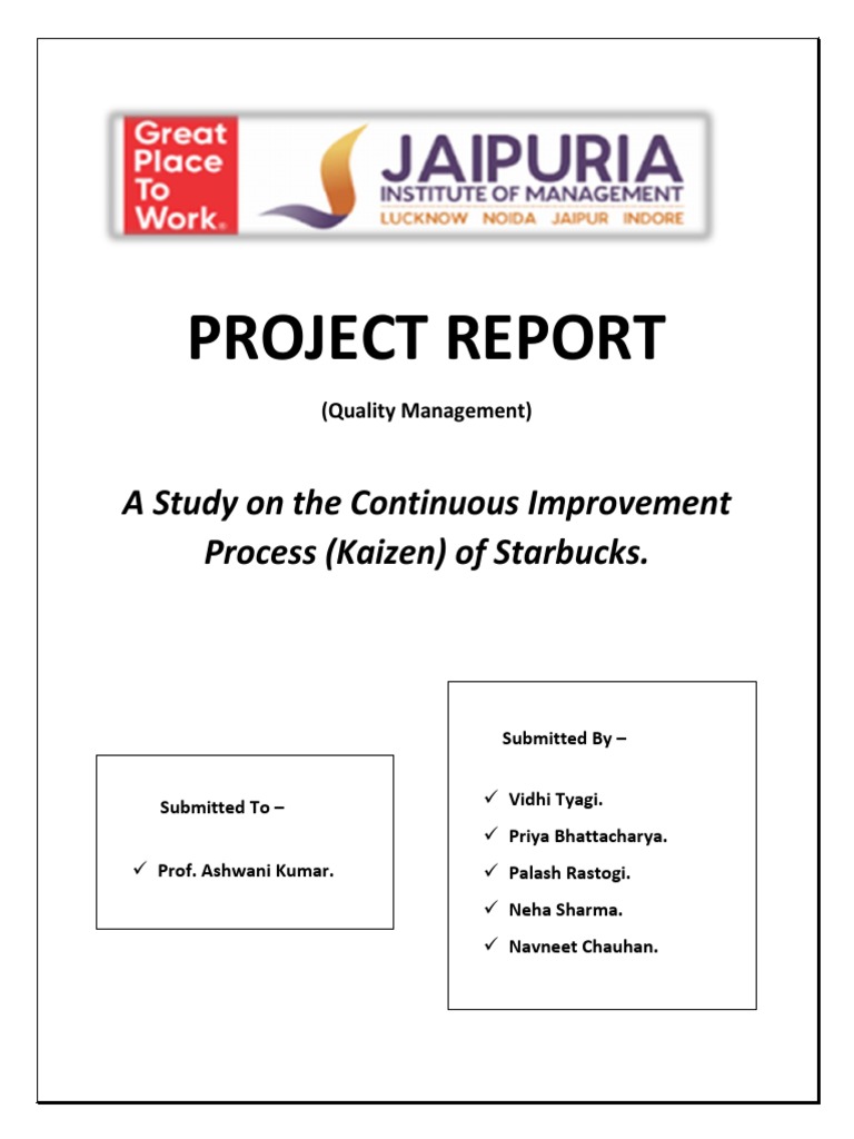 QM Starbucks Project Report | PDF | Lean Manufacturing | Starbucks