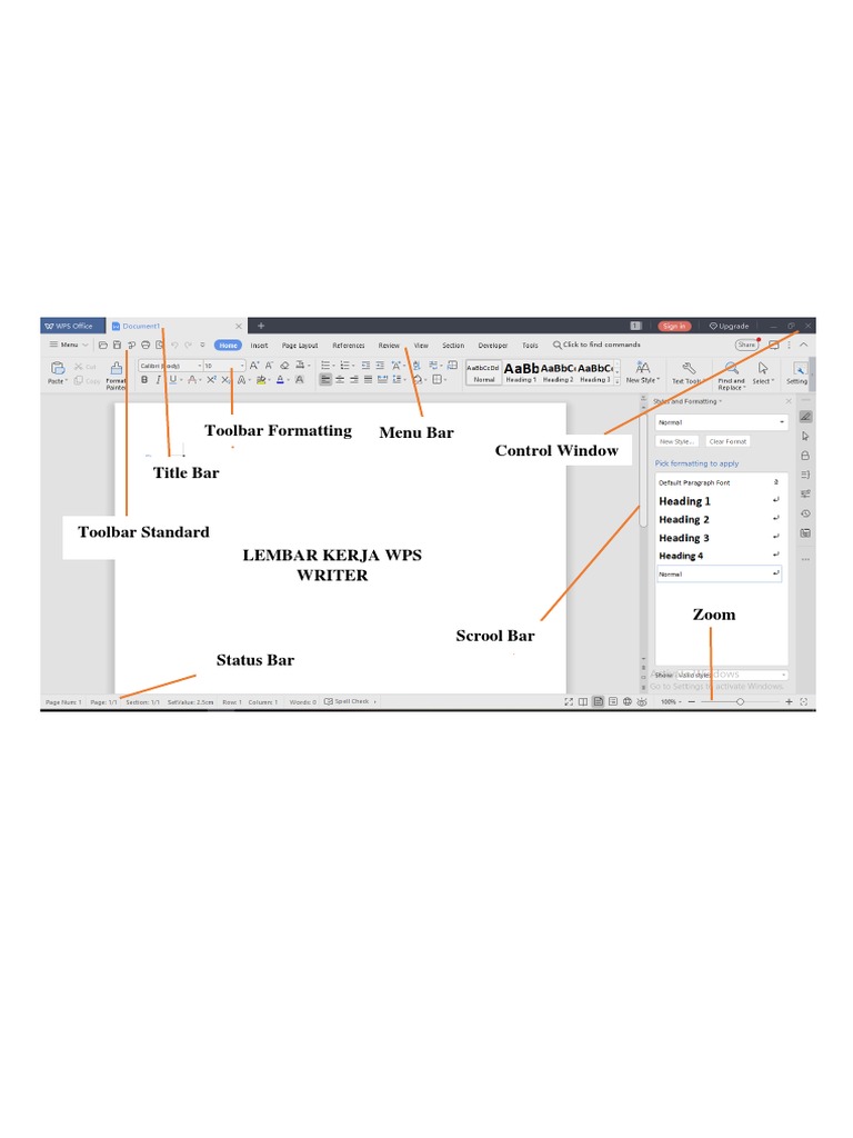 Bagian-Bagian WPS Writer | PDF