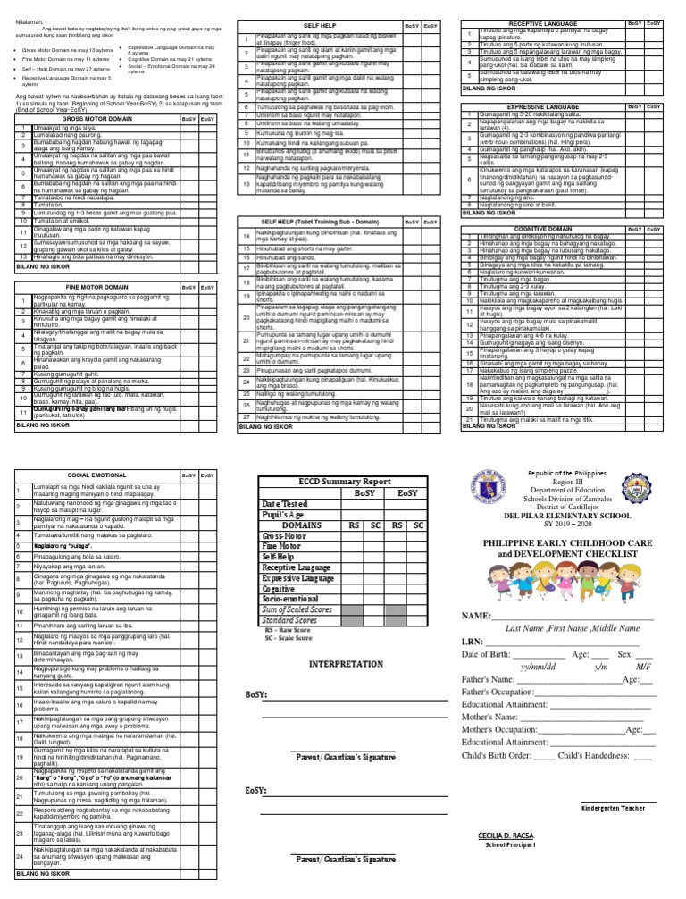 ECCD - Filipino | PDF
