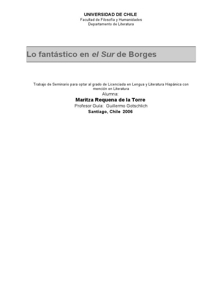 El Sur, Borges PDF | PDF