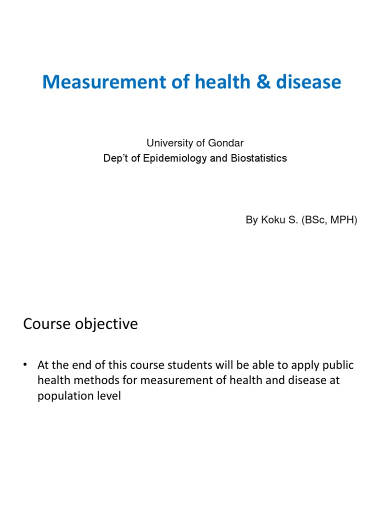 Epidemiology Course Overview | PDF | Sensitivity And Specificity ...