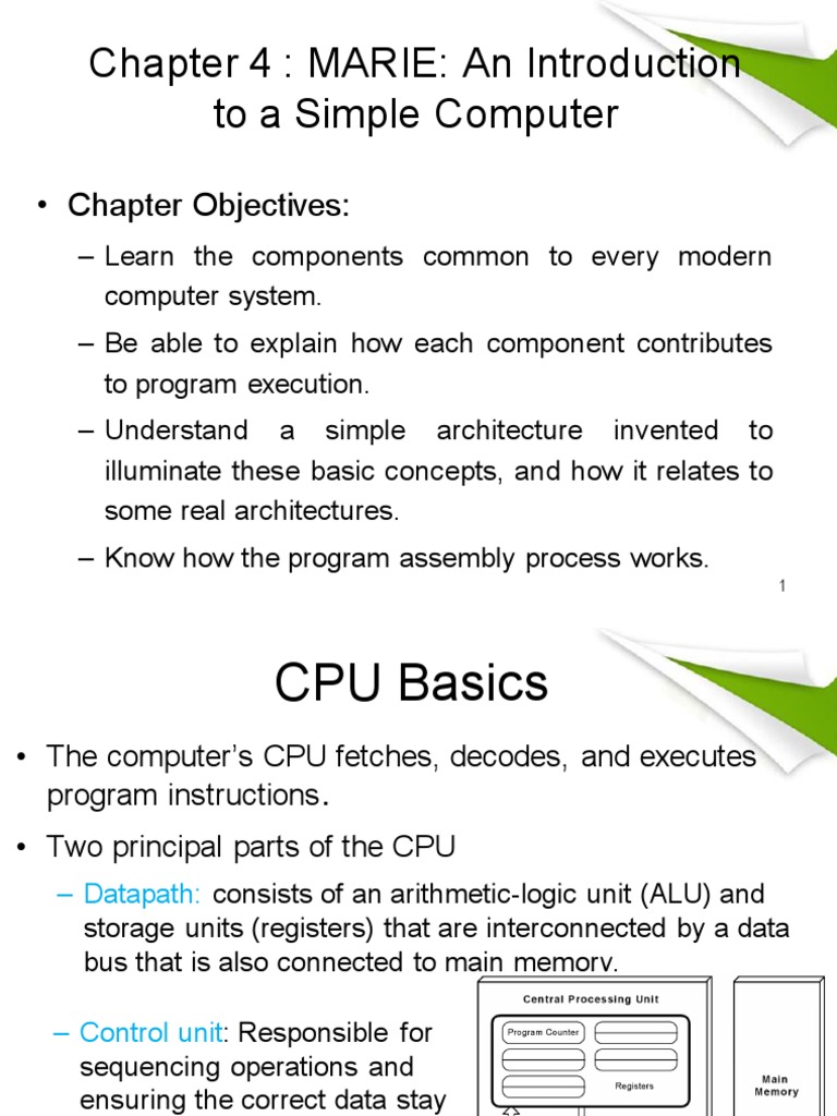 Chapter 4 - MARIE PDF | PDF | Assembly Language | Computer Program Chapter 4 - MARIE PDF | PDF | Assembly Language | Computer Program