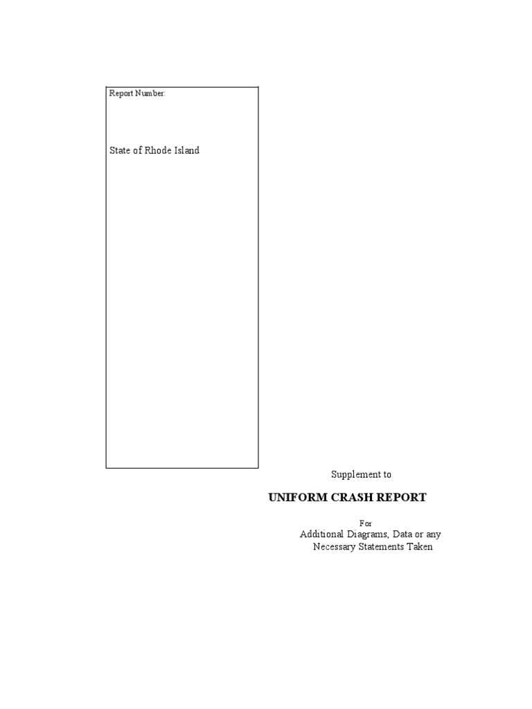 Rhode Island Uniform Crash Report Supplement | PDF