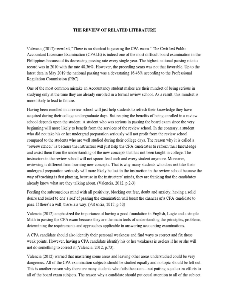 RRL | PDF | Certified Public Accountant | Test (Assessment)