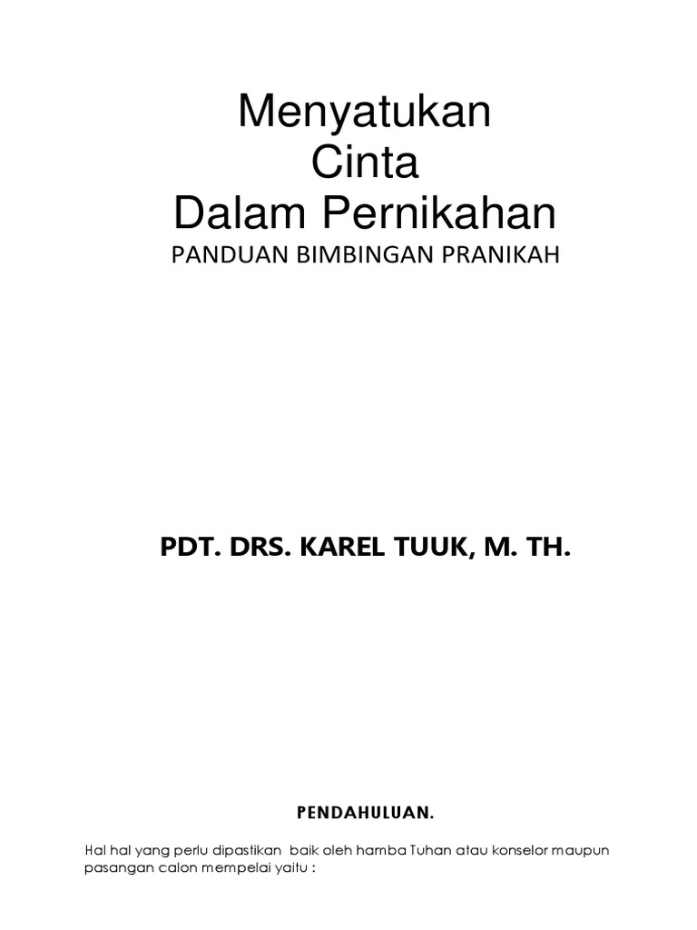 Konseling Pra Nikah | PDF