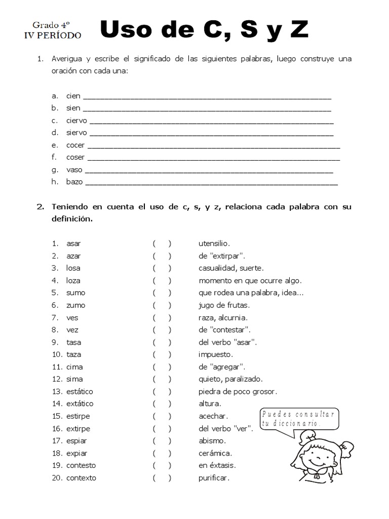 Uso de C, S, Z | PDF