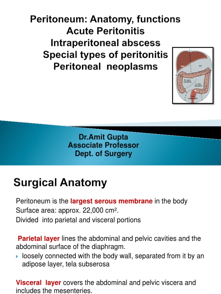 DR - Amit Gupta Associate Professor Dept. of Surgery | PDF | Peritoneum ...