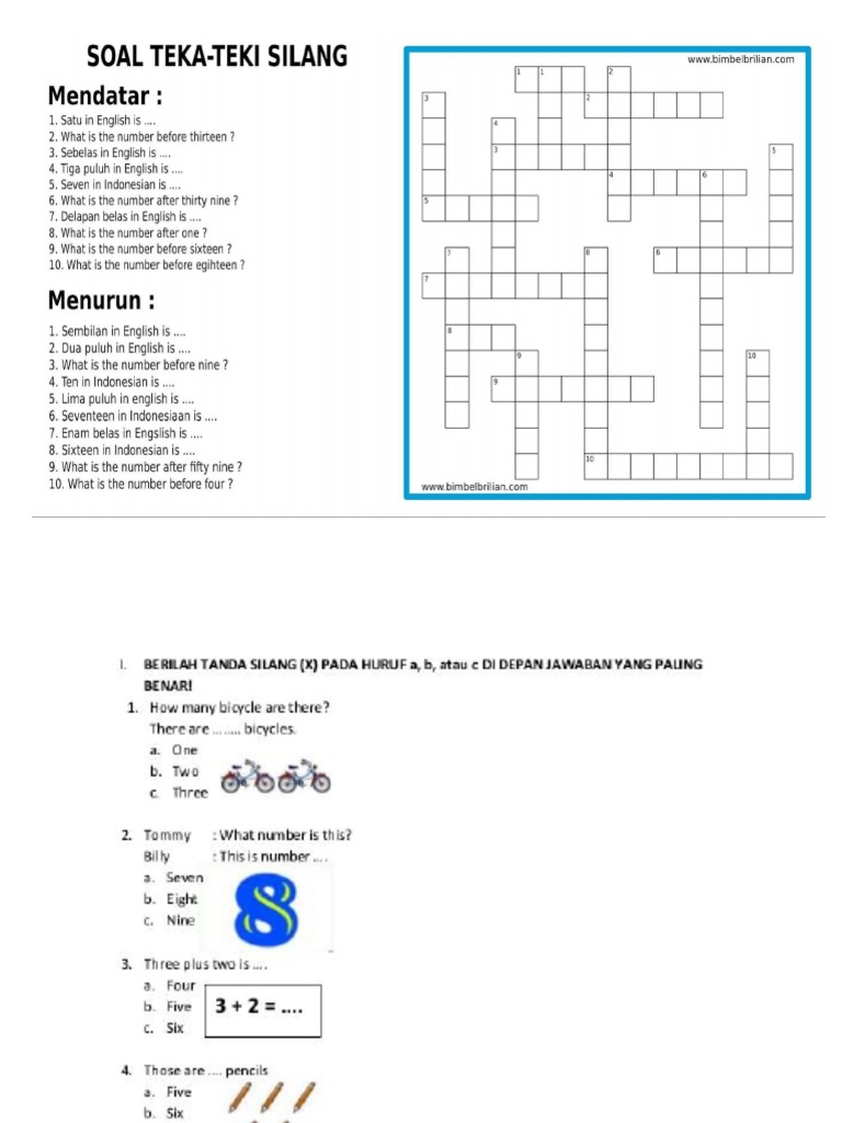 Soal Numbers Kelas 2 | PDF