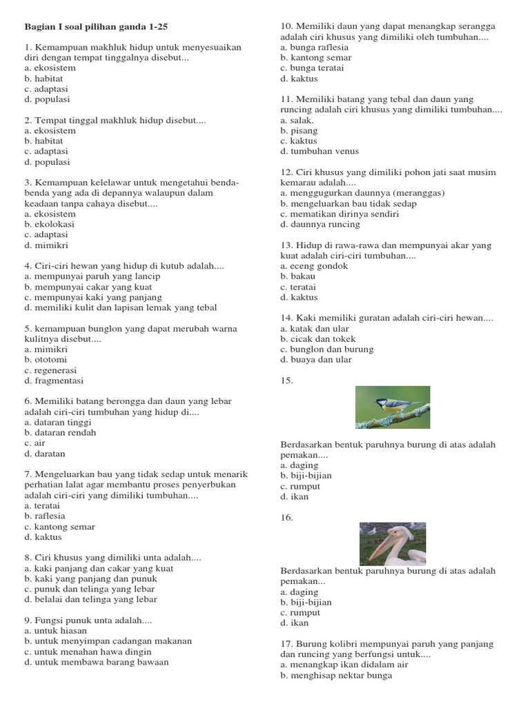 IPA Kelas 6 Ciri Khusus Makhluk Hidup | PDF