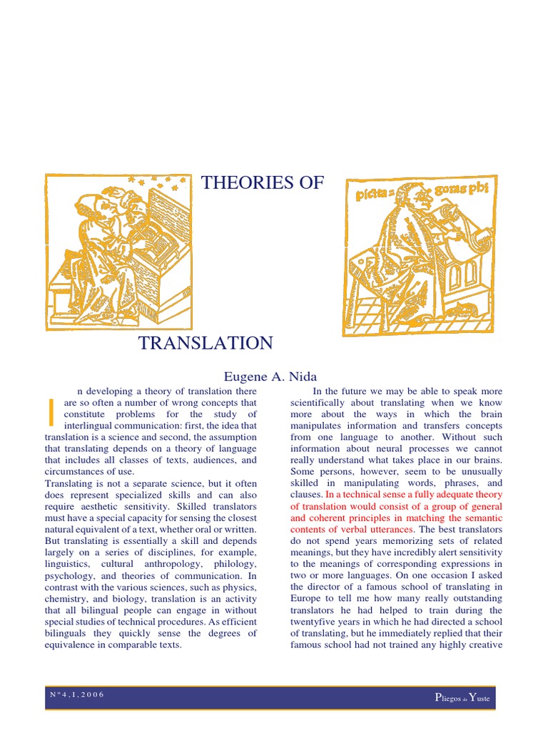 EUGENE NIDA Theories of Translation | PDF | Translations | Semantics