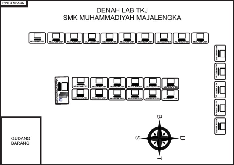 Denah Lab TKJ SMK Muhammadiyah Majalengka: Gudang Barang | PDF