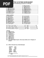 Measurement Conversion Cheat Sheet | PDF