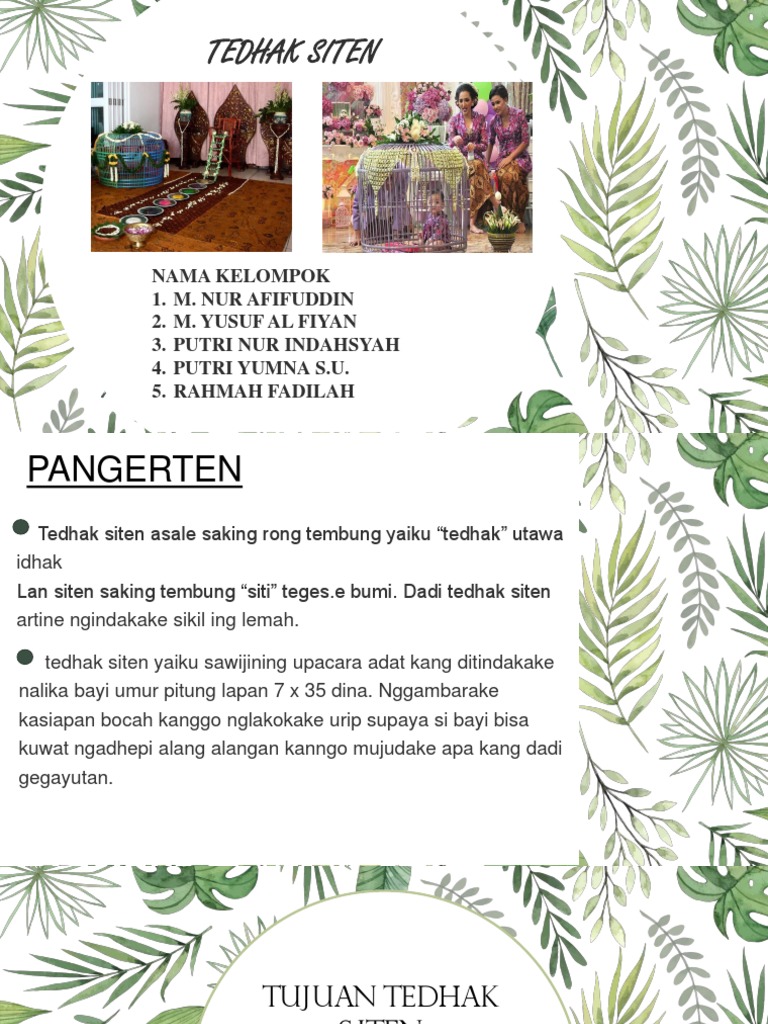 Upacara Adat Tedhak Siten Bayi | PDF | Kesehatan Holistik