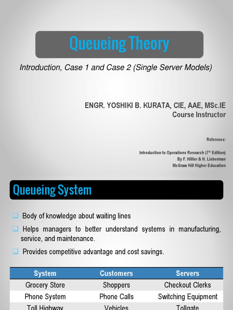 4a Queueing Theory Single Server Models Pdf Applied Mathematics