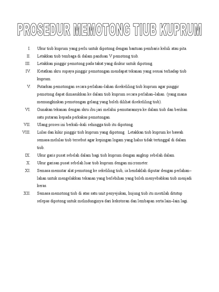 Tiub Kuprum SIAP | PDF