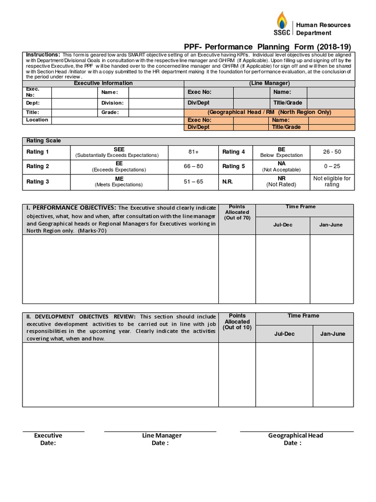 PPF-Performance Planning Form (2018-19) : Human Resources Department ...