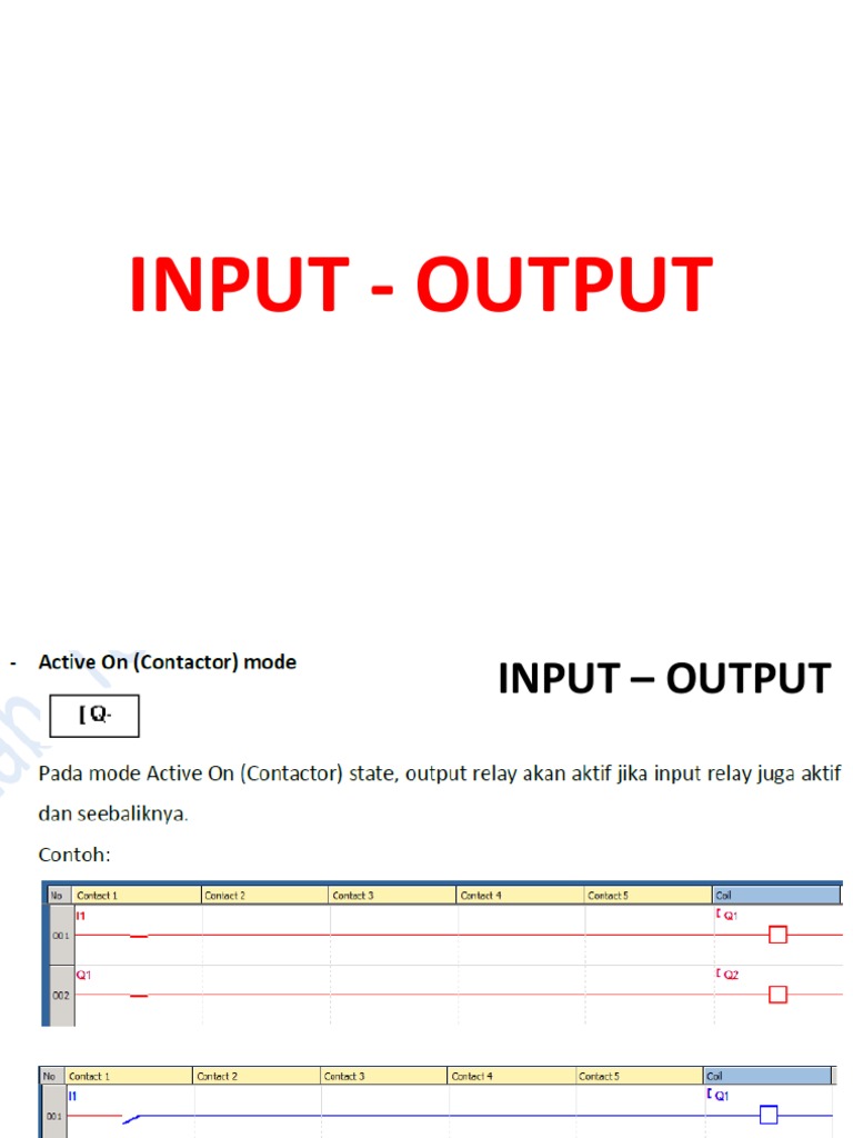 Input - Output | PDF