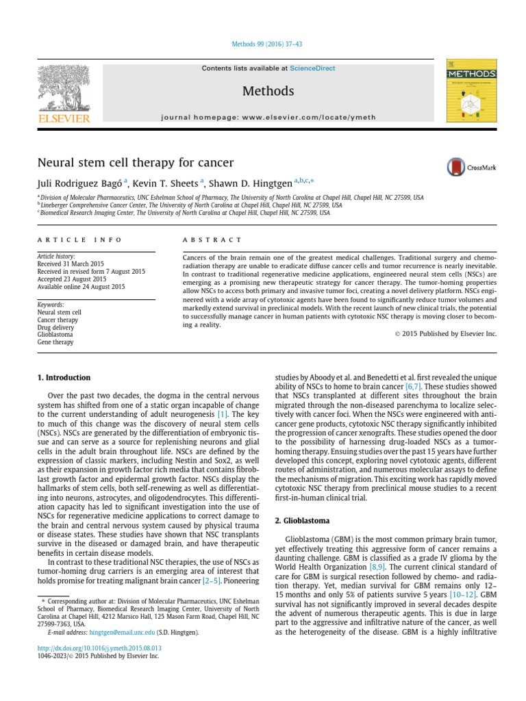 Neural Stem Cell RX | PDF | Stem Cell | Brain Tumor