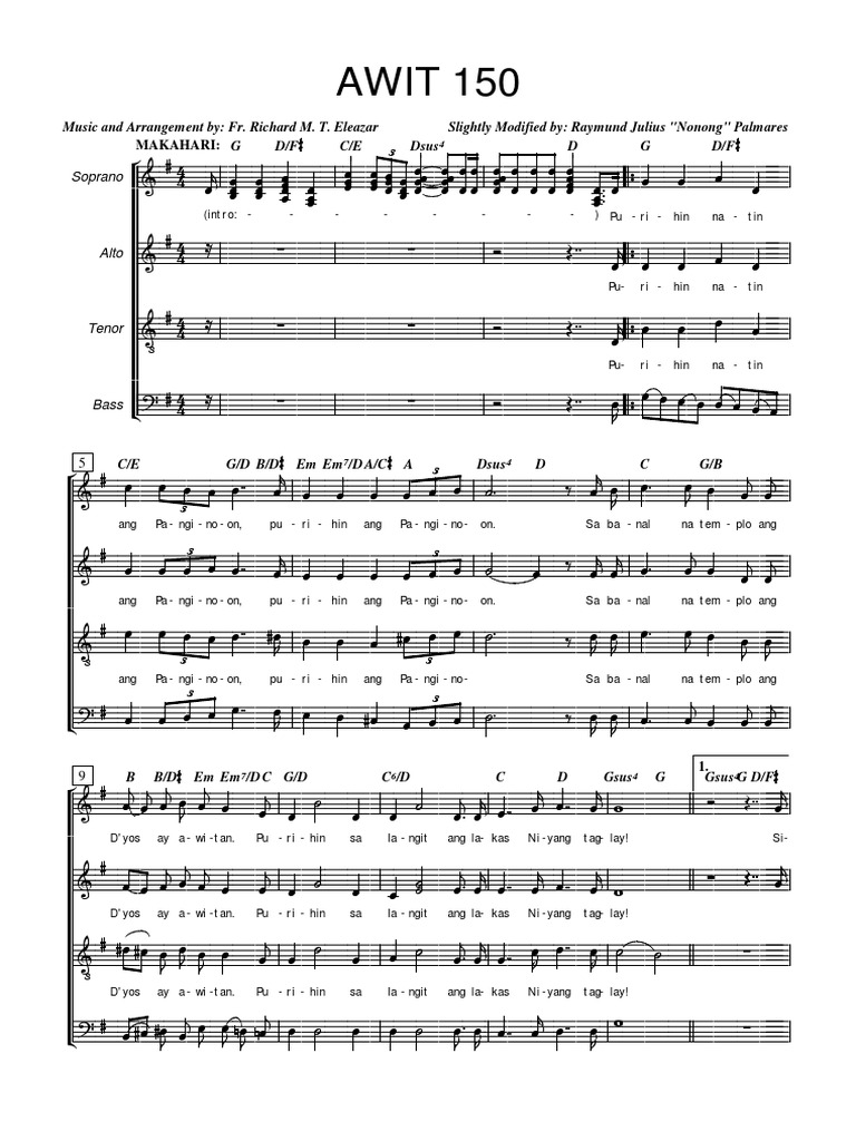 Awit 150 SATB PDF | PDF