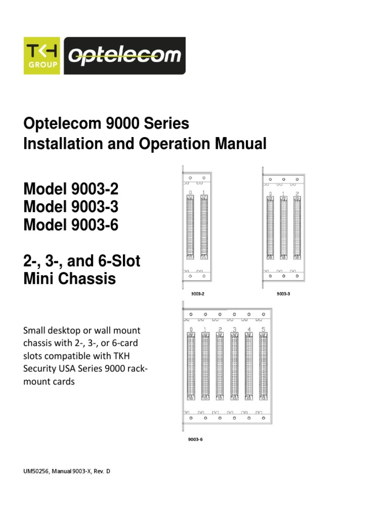 Optelecom 9000 Series Installation and Operation Manual | PDF | Power ...