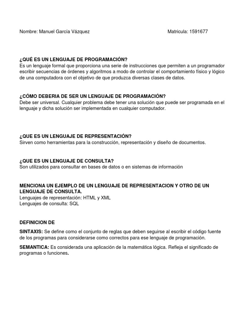 Practica #1 Lab Lenguajes de Programacion | PDF