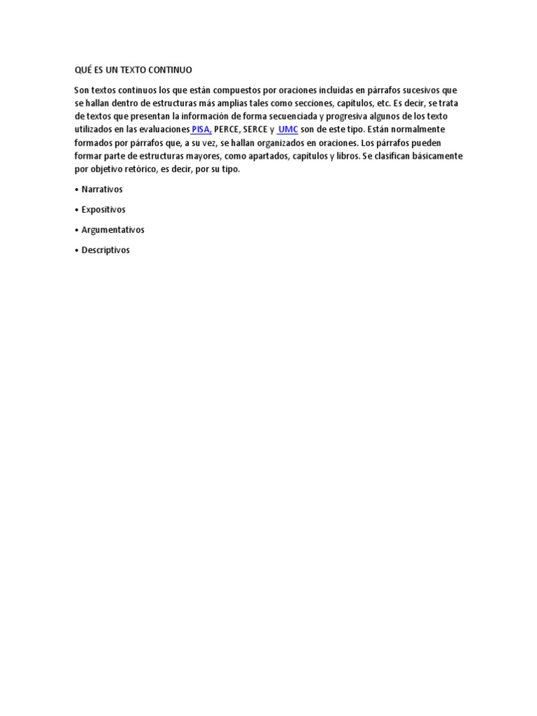 Qué Es Un Texto Continuo y Discontinuo | PDF