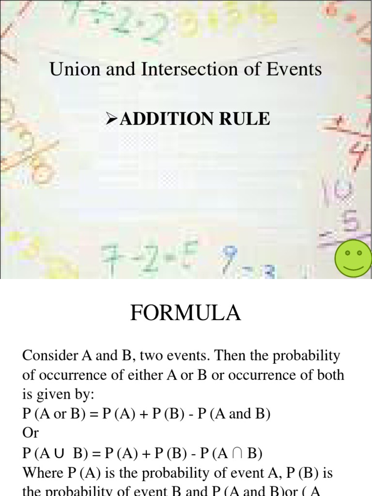 Union and Intersection of Events | PDF