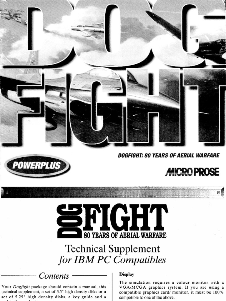 Air Duel 80 Years of Dogfighting Manual DOS en | PDF