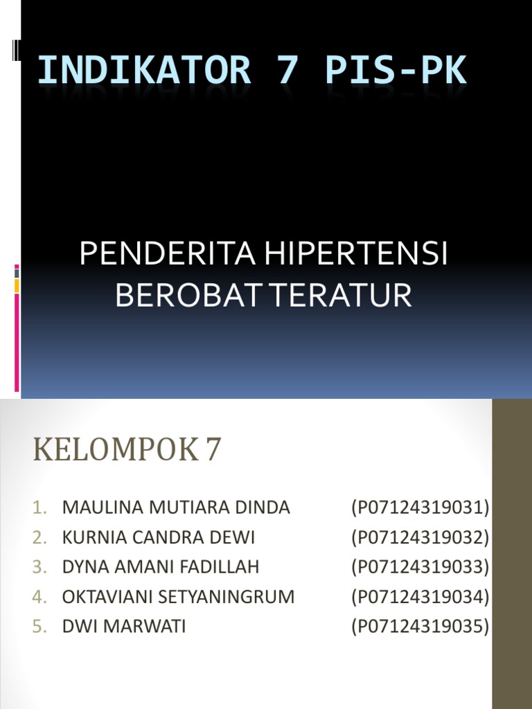 PIS PK - Indikator Hipertensi | PDF