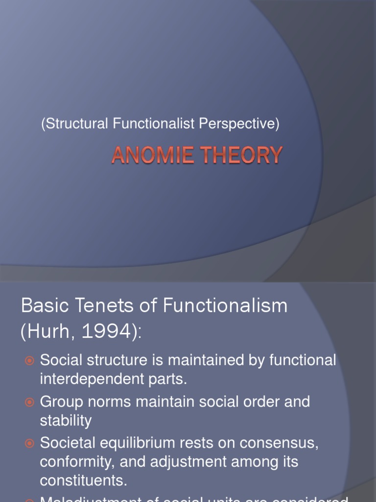 Anomie Theory | PDF | Émile Durkheim | Deviance (Sociology)