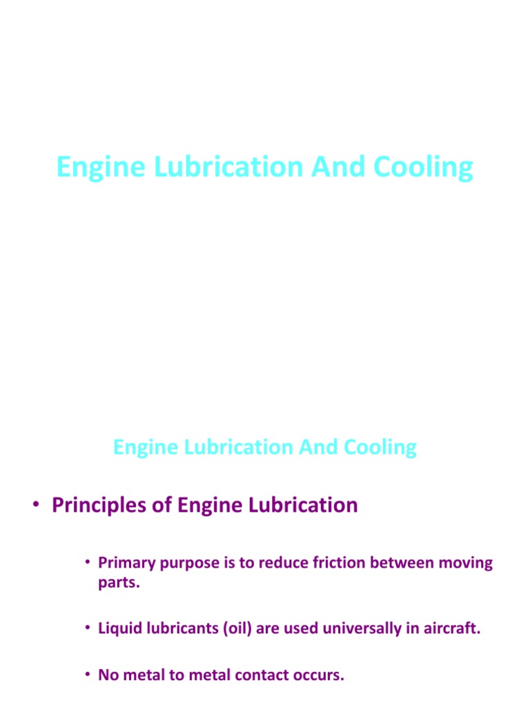 Engine Lubrication And Cooling Pdf Motor Oil Internal Combustion