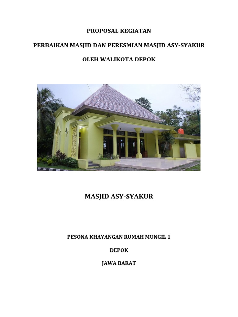 Proposal Peresmian Masjid Final Rev 1 | PDF