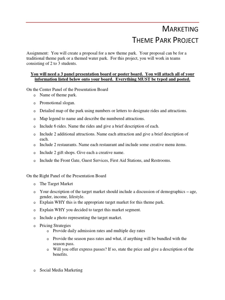Theme Park MARKETING Project | PDF | Amusement Park | Celebrity