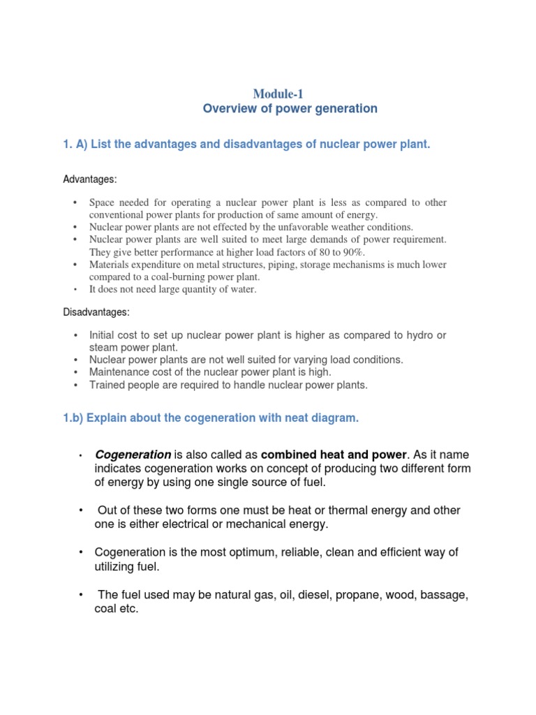 Power Plant Question Bank Answer Key | PDF | Fossil Fuel Power Station ...