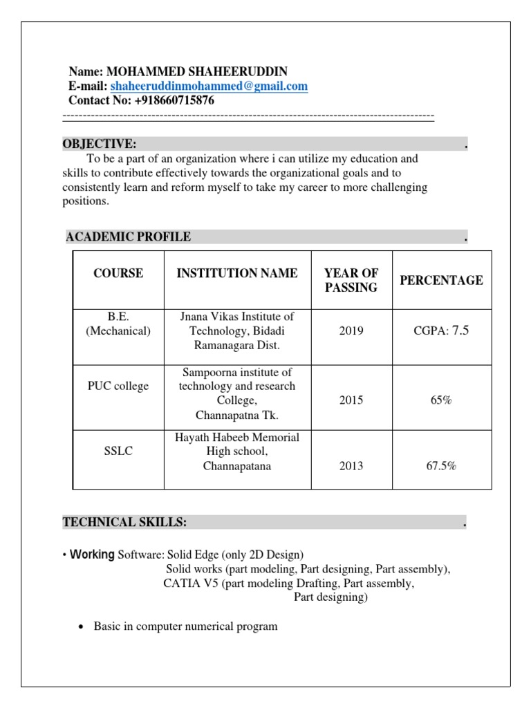 SHAHEER Resume 123 PDF | PDF | Software | Computing And Information Technology
