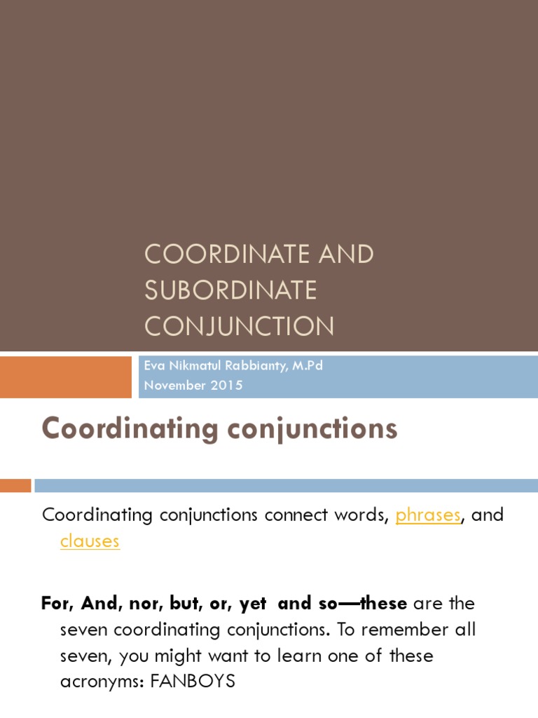 Understanding Conjunctions: Types & Usage | PDF