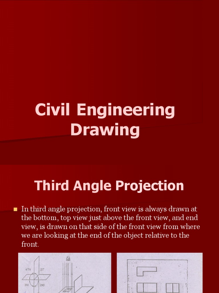 1st & 3rd Angle Projections | PDF | Dimension | Drawing
