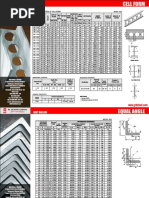 Equal Angle Section Table | PDF | Space | Geometric Measurement