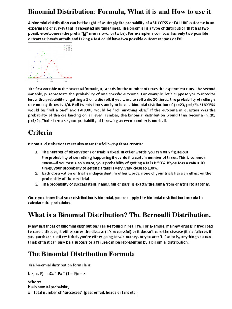 Binomial Distribution Basics - 1 | PDF | Probability Distribution ...