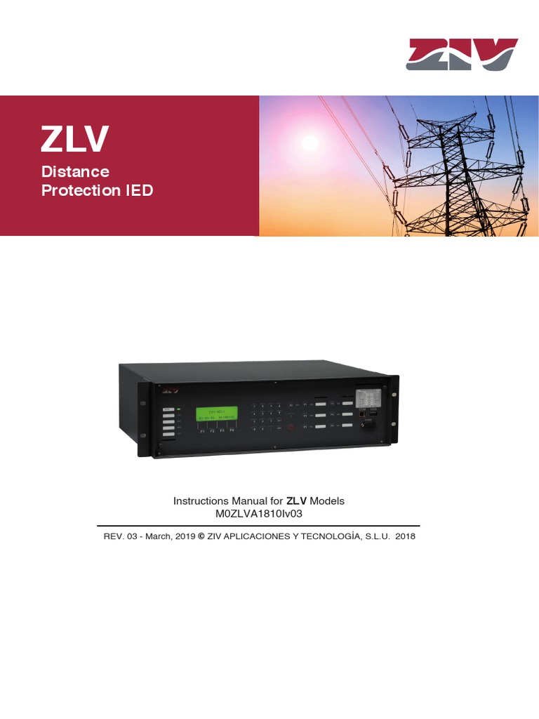 ZIV Distance Relay Manual | PDF | Detector (Radio) | Digital Electronics
