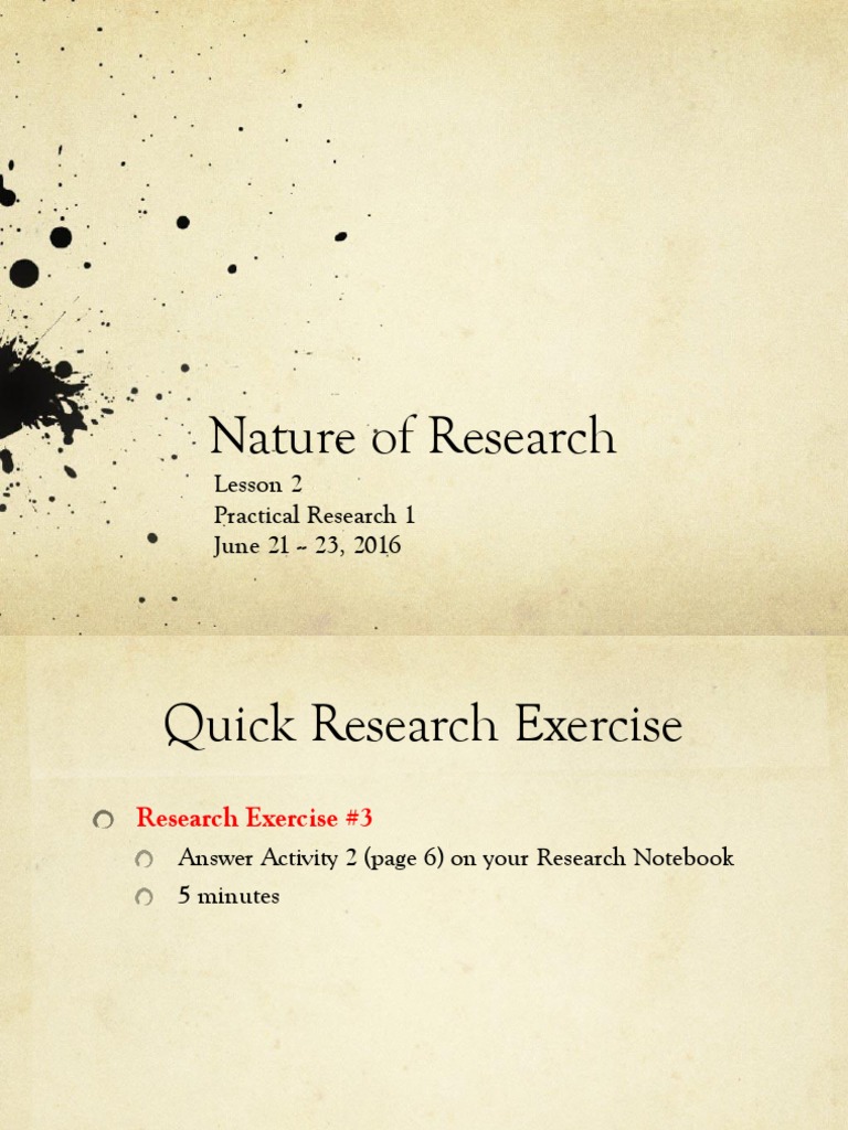 4 Nature of Research | PDF | Scientific Method | Data