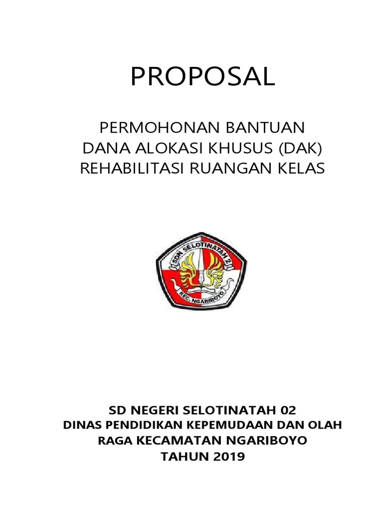 Contoh Proposal DAK Rehab Ruang Kelas | PDF