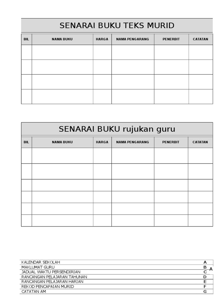 Maklumat Buku Rekod | PDF